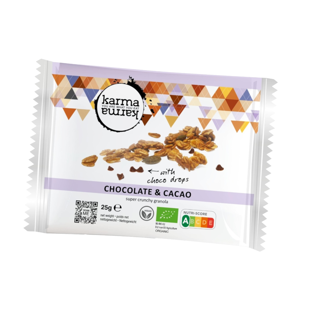 Chocolade & Cacao Bio Granola | 30 x 25g – KarmaKarma